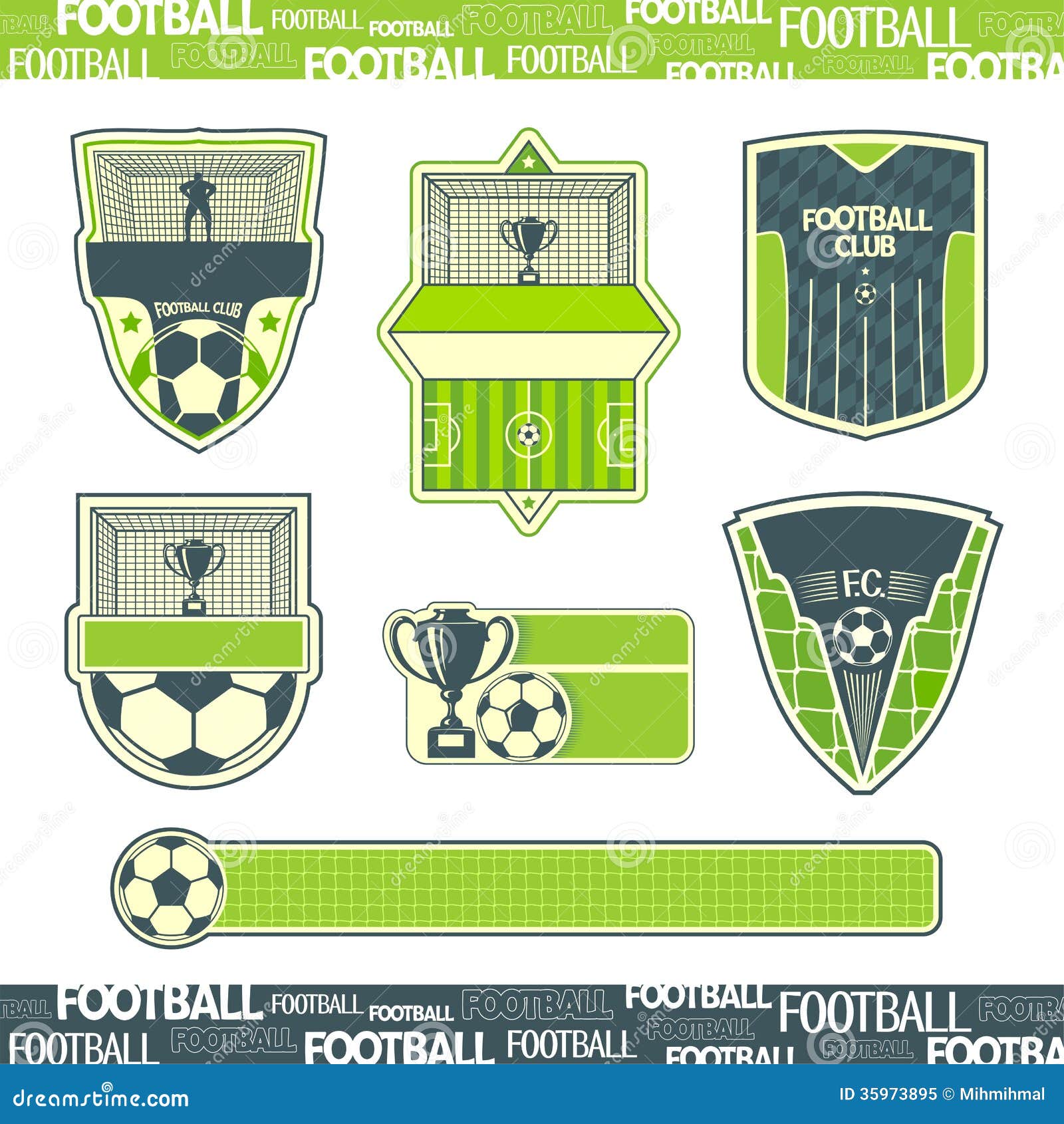 Football symbolism stock vector. Illustration of brand - 35973895
