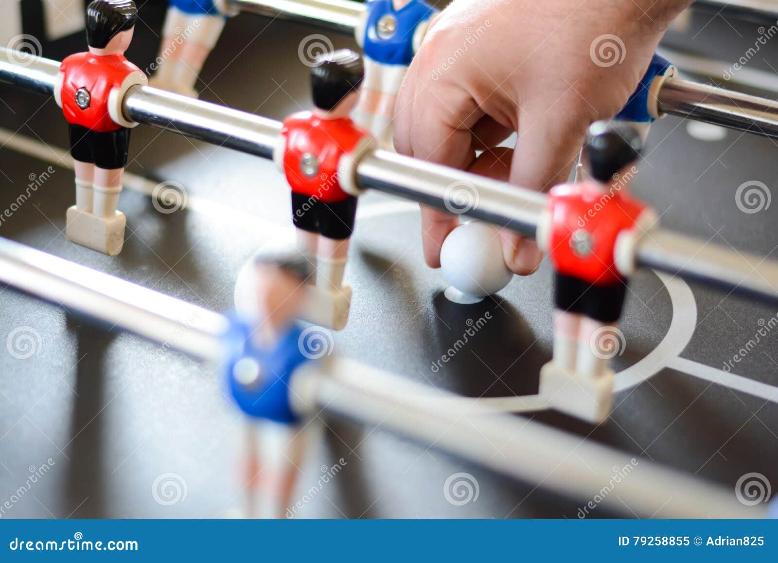 Football Table Game Players Suggesting Team Coaching Stock Image ...