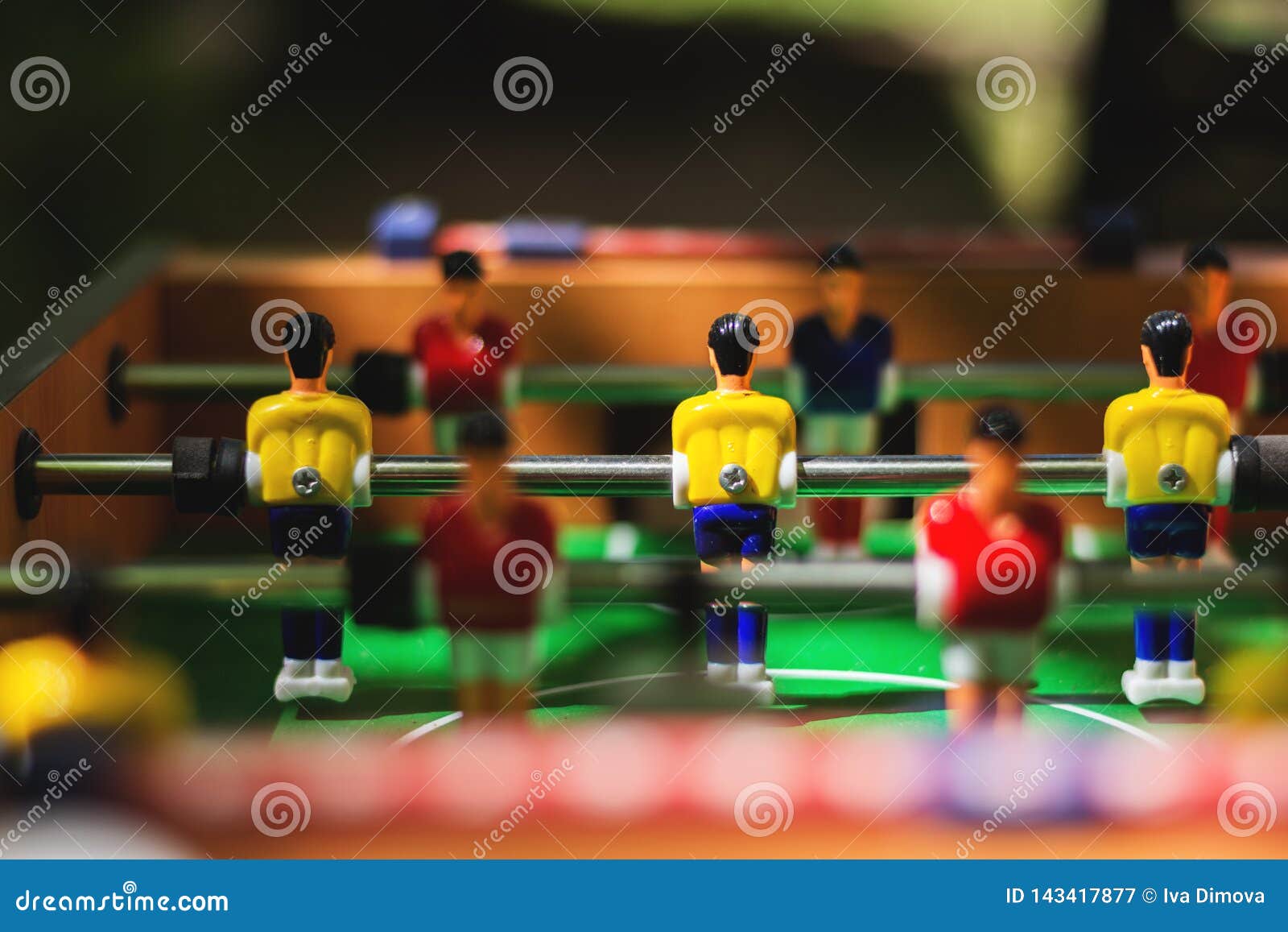 Football Table. Soccer Players Stock Image - Image of championship ...