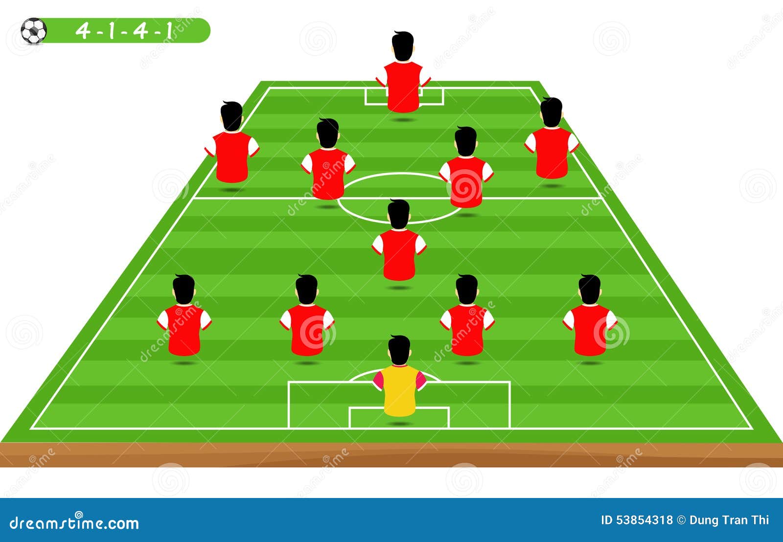 Football Tactics and Strategy - Team Formation. Stock Vector ...