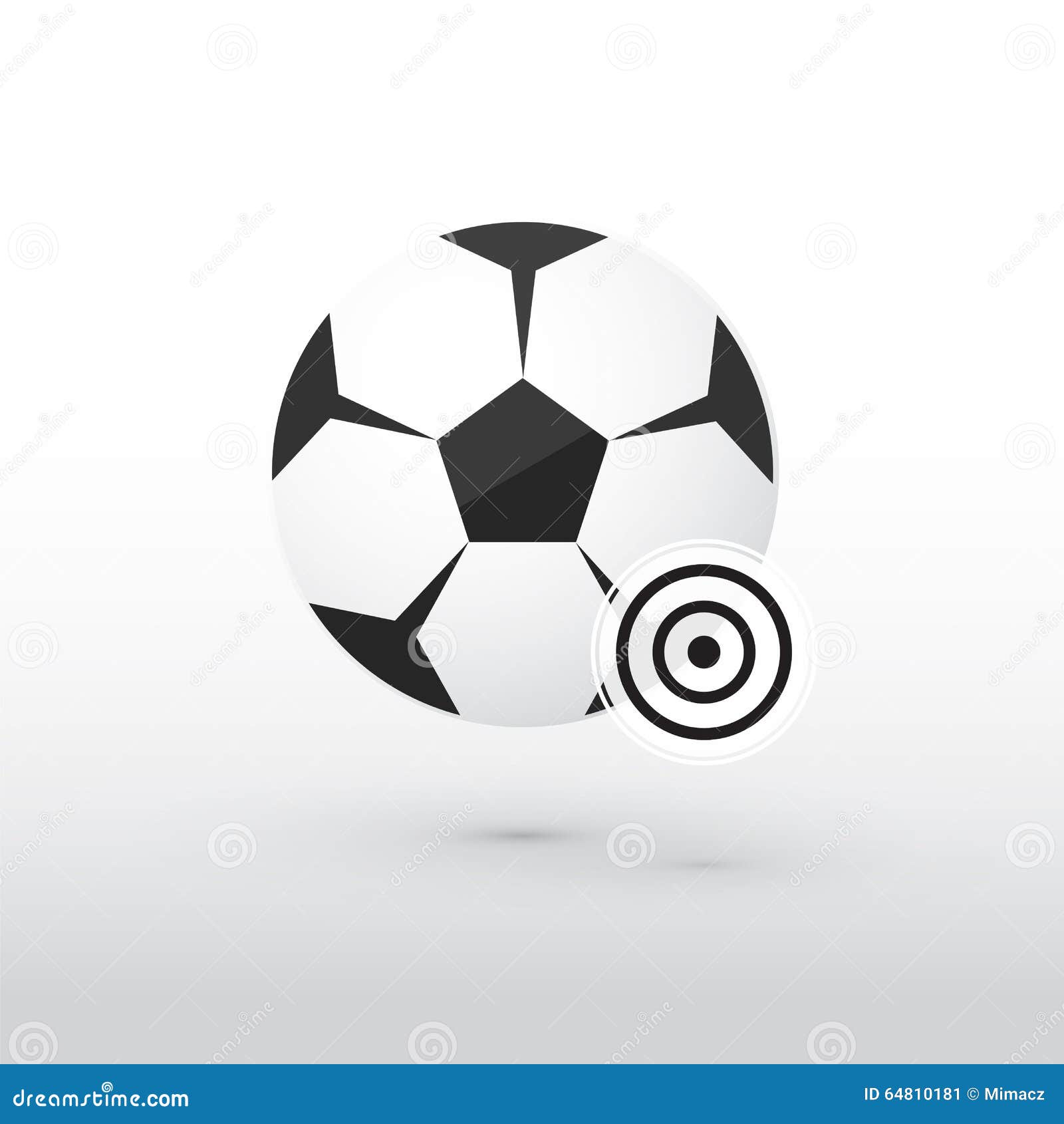 Football with target stock illustration. Illustration of center - 64810181
