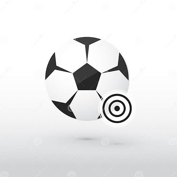 Football with target stock illustration. Illustration of center - 64810181