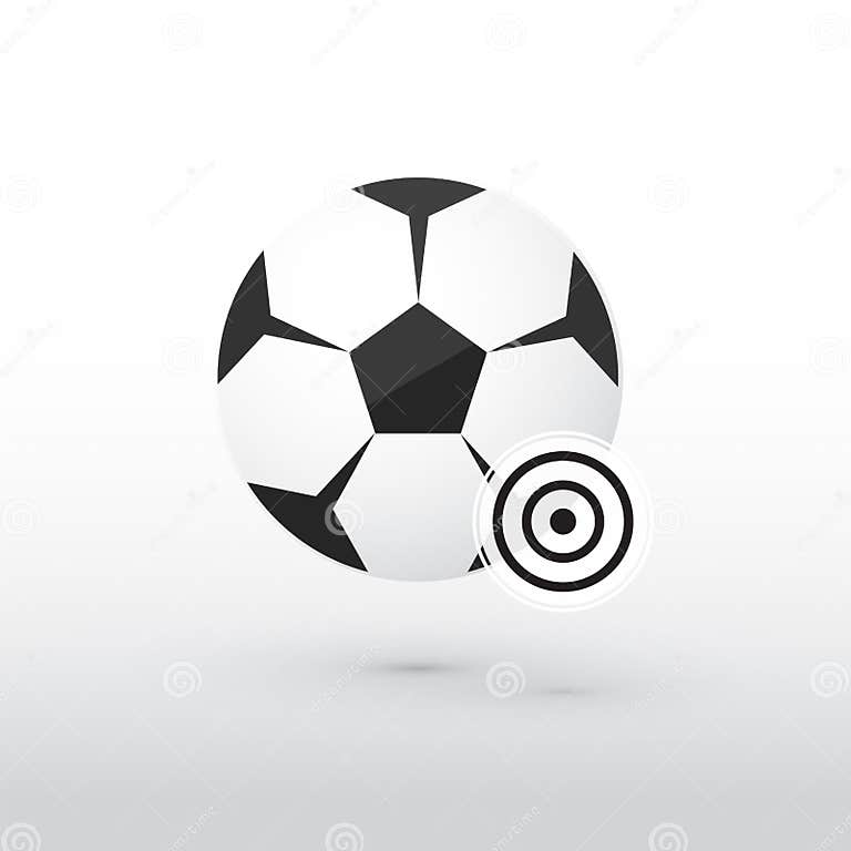 Football with target stock illustration. Illustration of center - 64810181