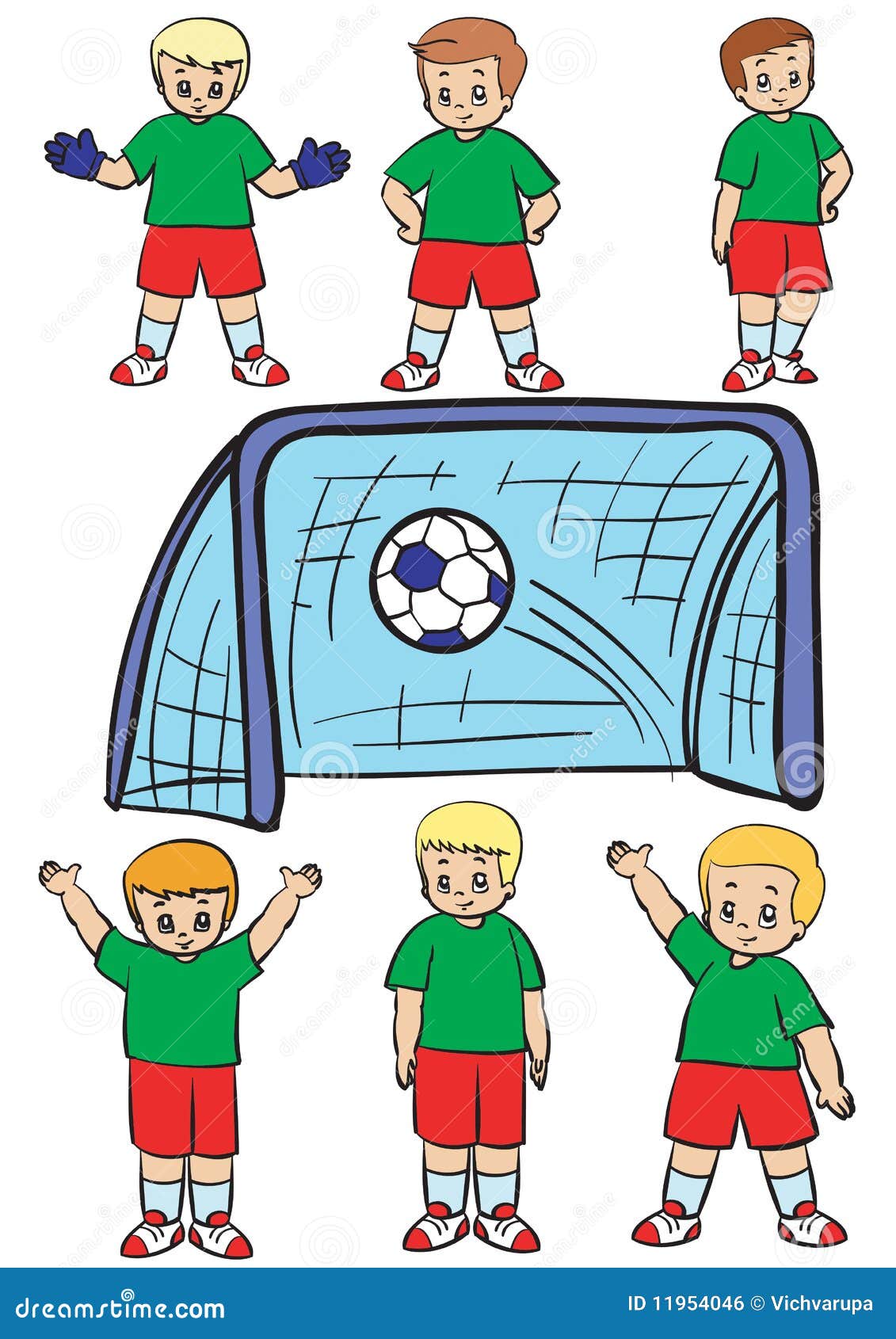 Football team stock vector. Illustration of season, teenager - 11954046