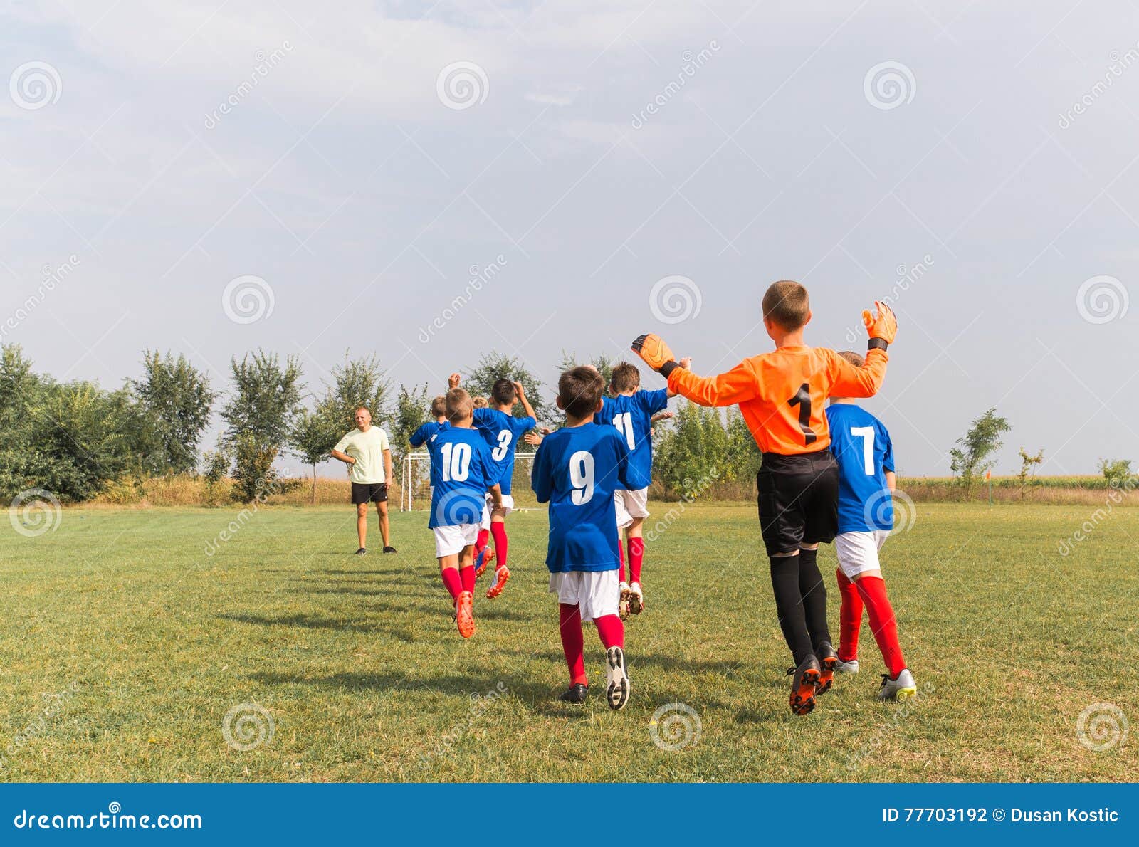Football Team Celebrating stock photo. Image of people - 77703192