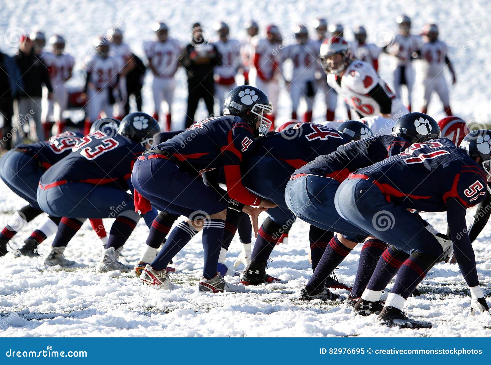 Football Team On Ice During Daytime Picture. Image: 82976695
