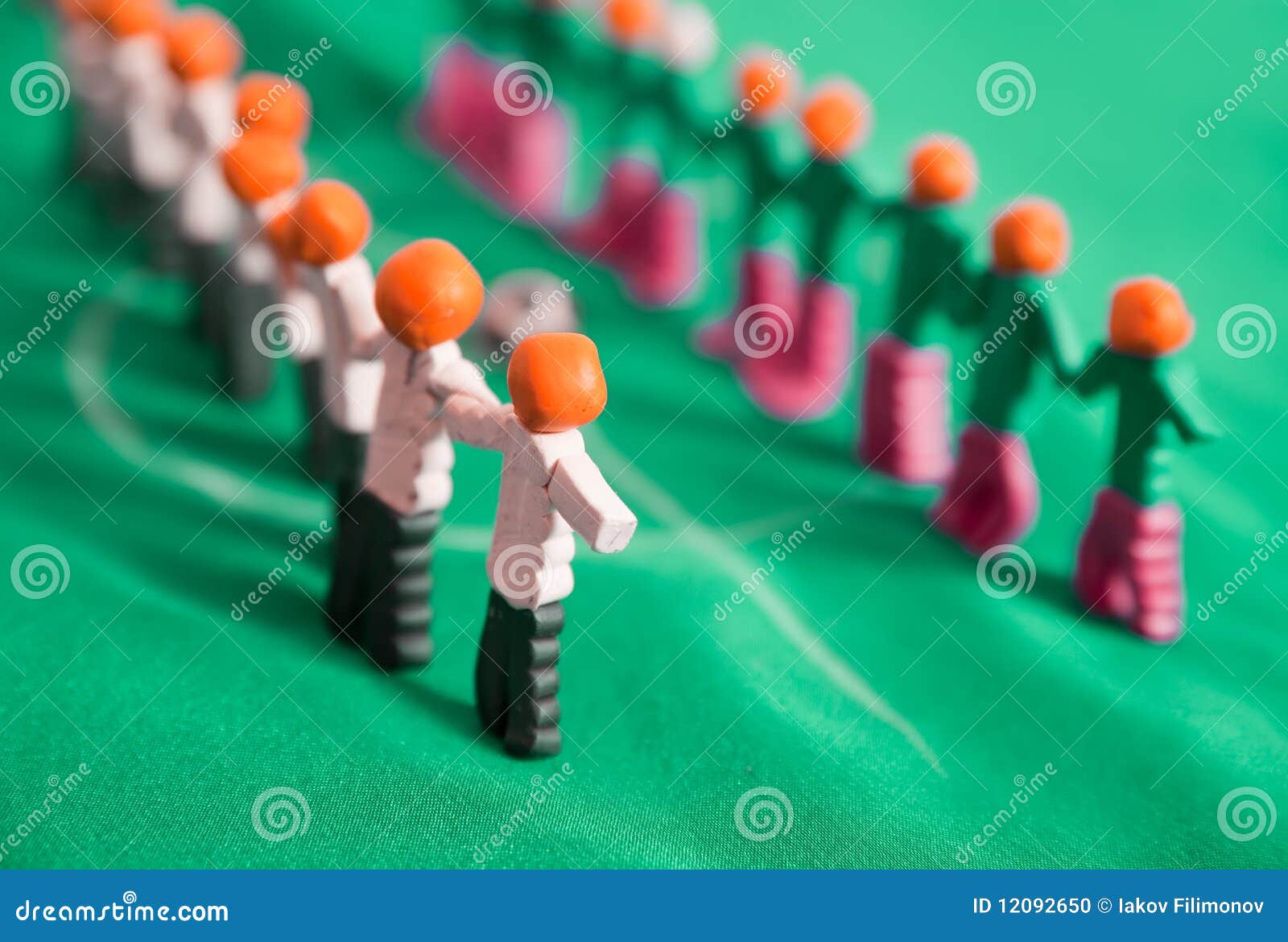 Football Team from Plasticine Stock Photo - Image of ball, manikins ...