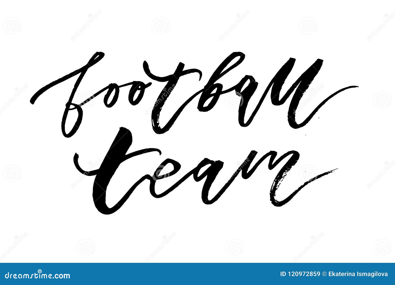 Football Team Vector Phrase Lettering Calligraphy Stock Illustration ...