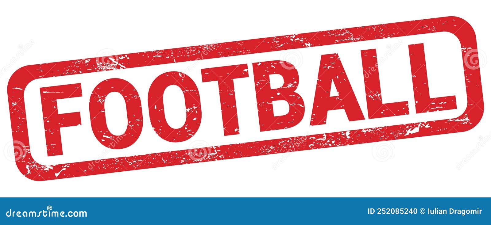 FOOTBALL Text Written on Red Rectangle Stamp Stock Illustration ...
