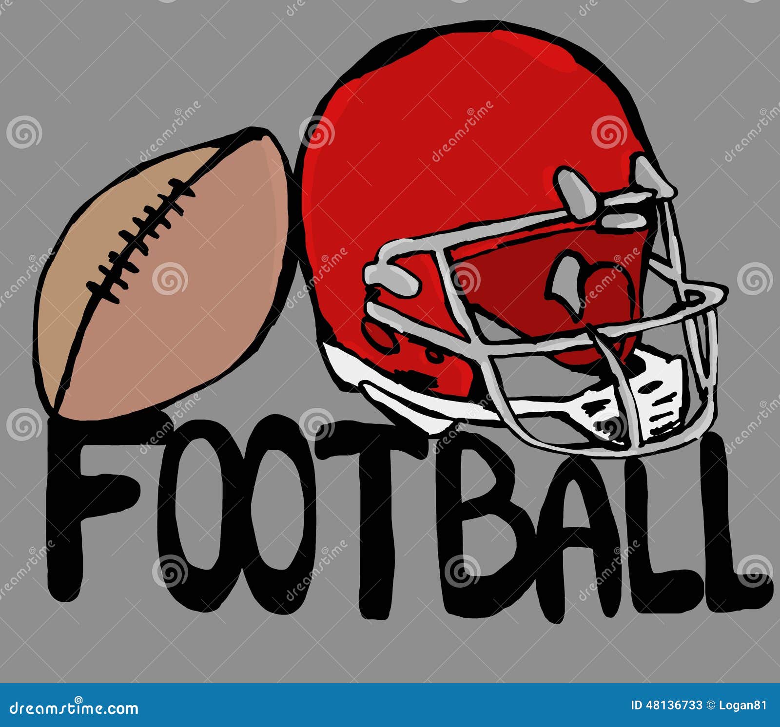 Football tools stock illustration. Illustration of cartoon - 48136733