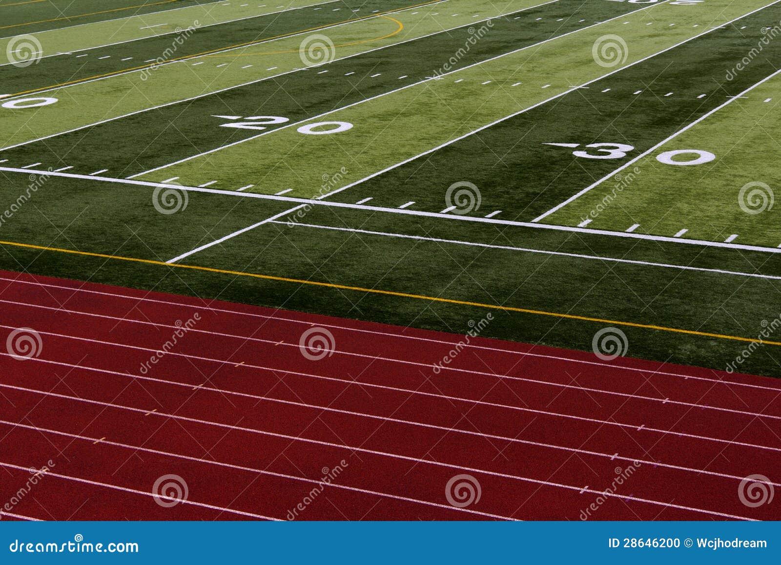 Football and track stock photo. Image of distance, feet - 28646200
