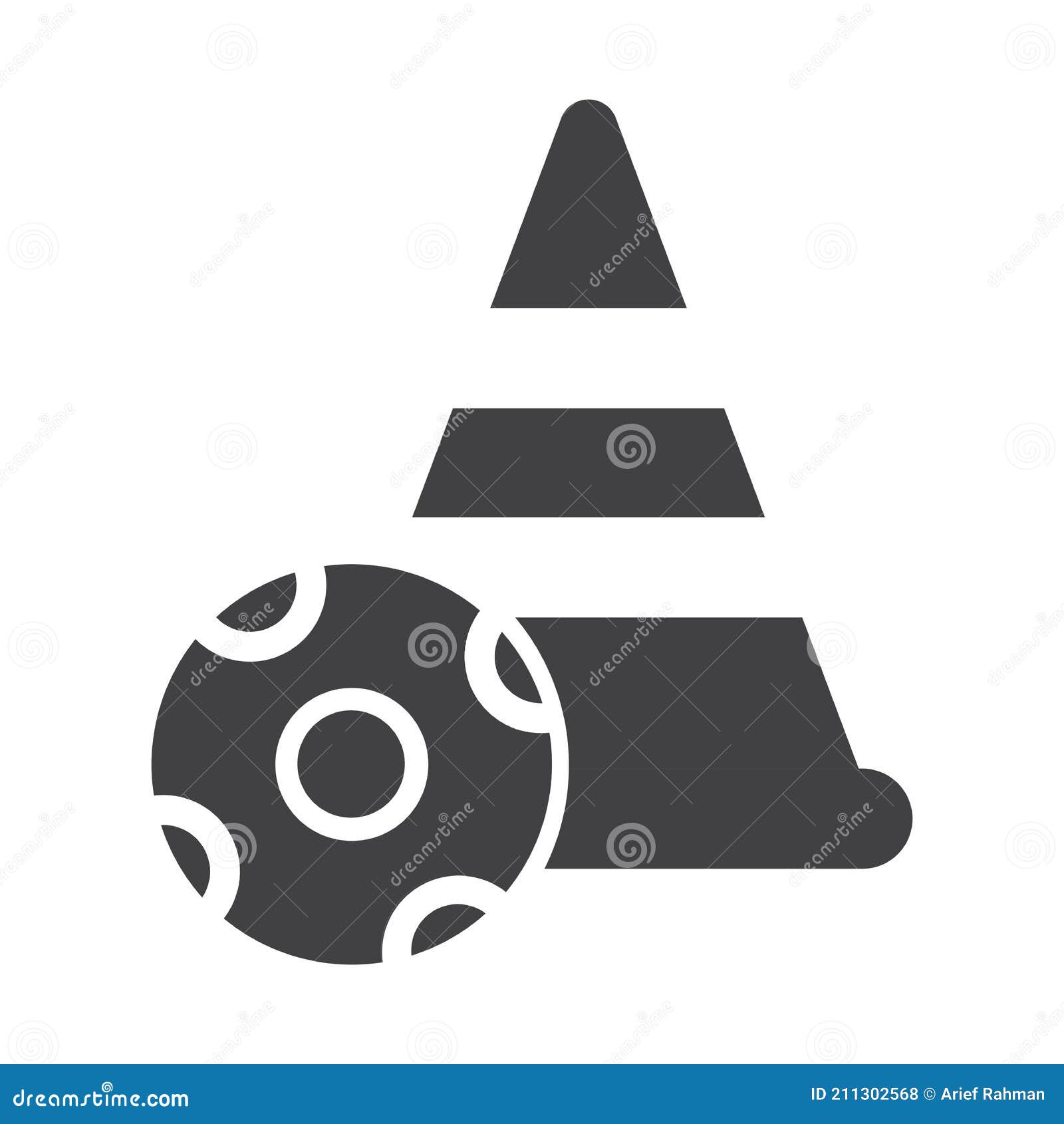 Football Training Cone Illlustration Design. Football Training Cone ...