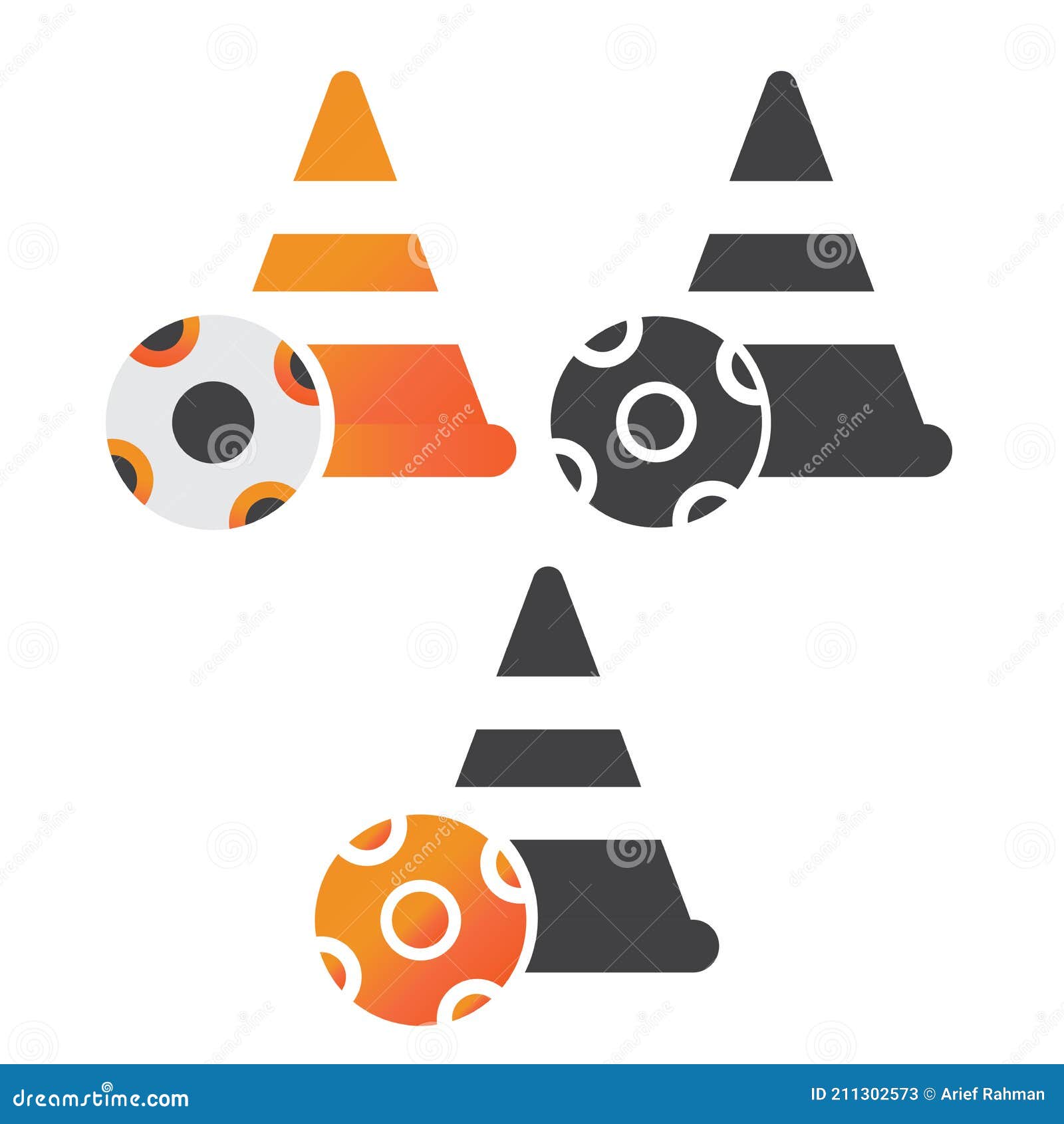 Football Training Cone Illlustration Design. Football Training Cone ...