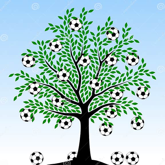 Football tree stock vector. Illustration of fruit, graphic - 13619978