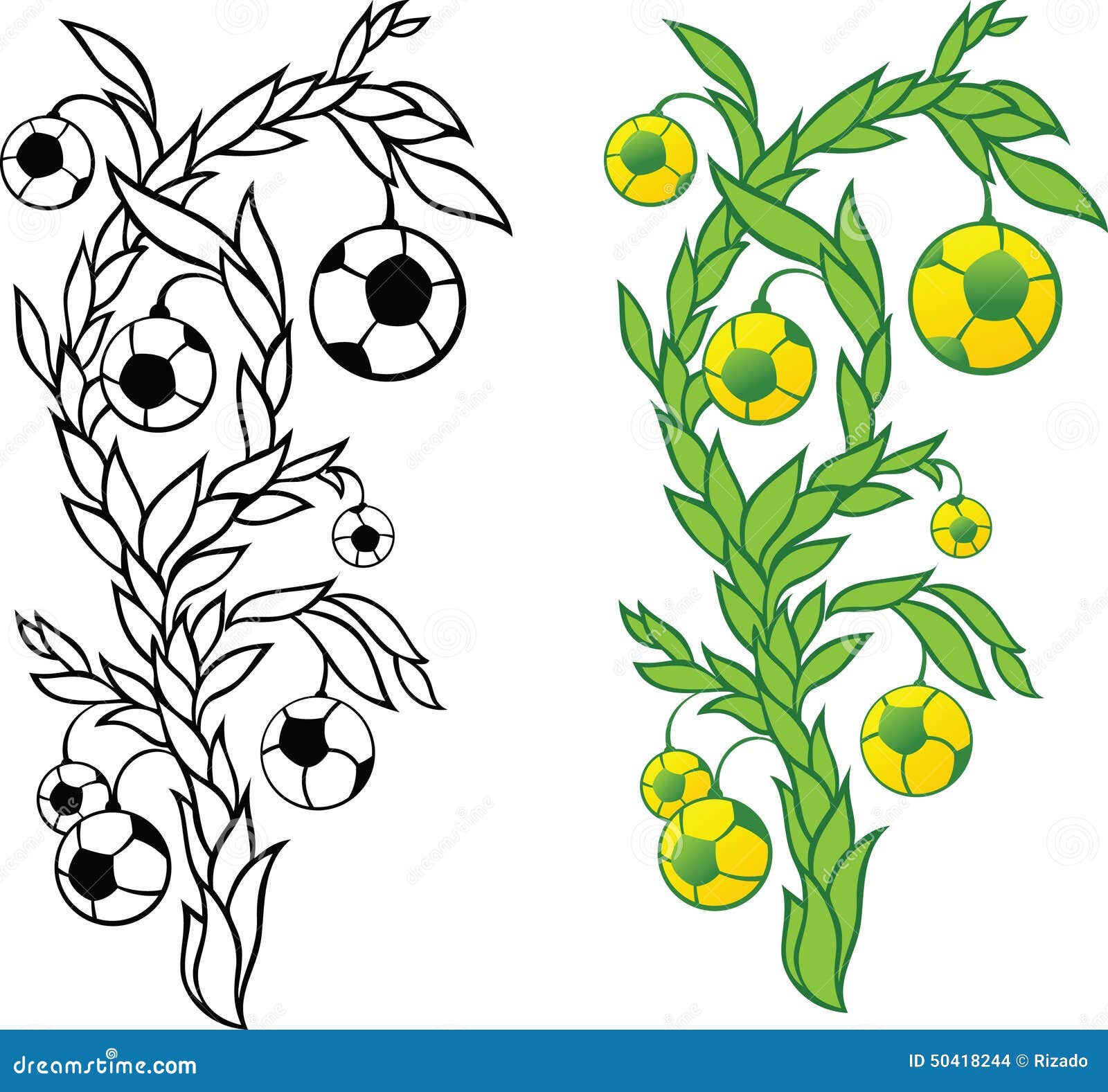 Football Tree stock vector. Illustration of ball, soccer - 50418244