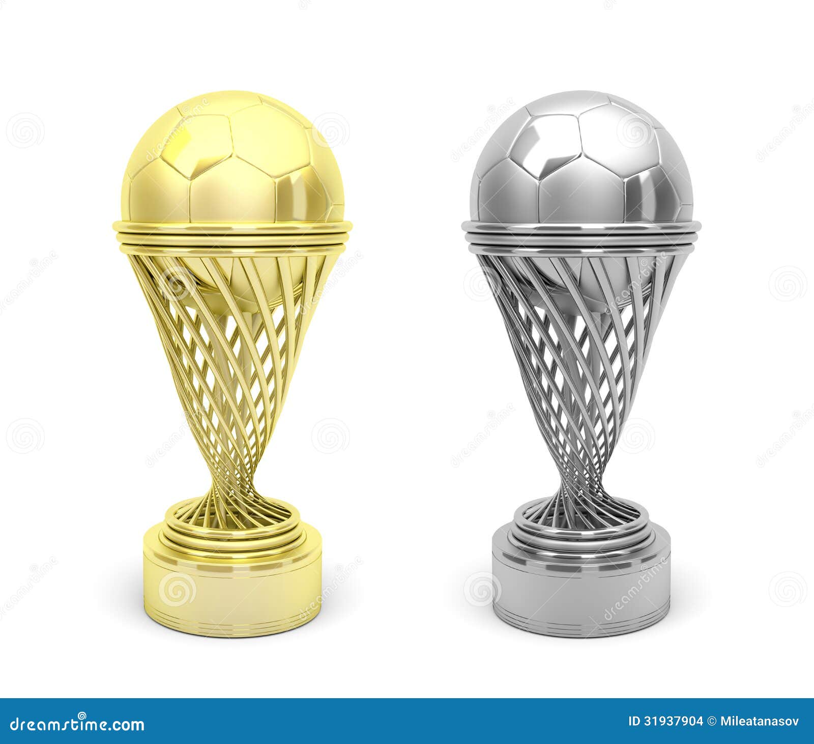 Football trophies stock illustration. Illustration of platinum - 31937904