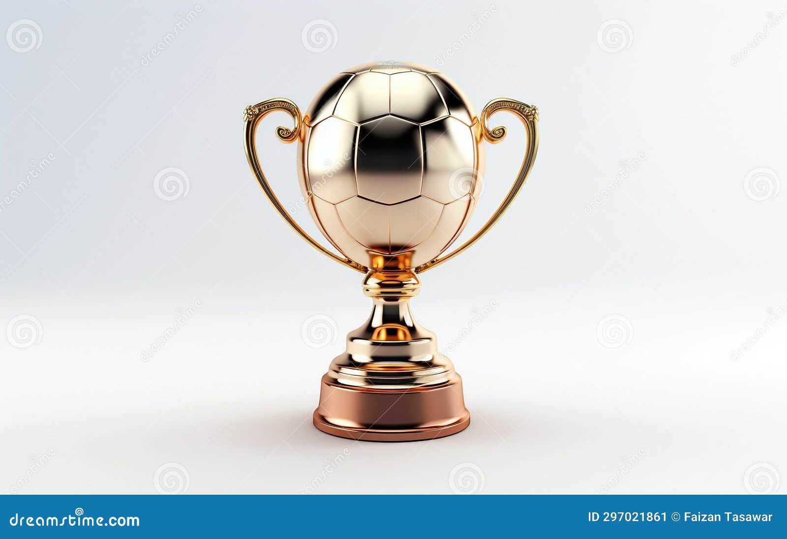 Football Trophy Cup with Transparency -Generative Ai Stock Illustration ...