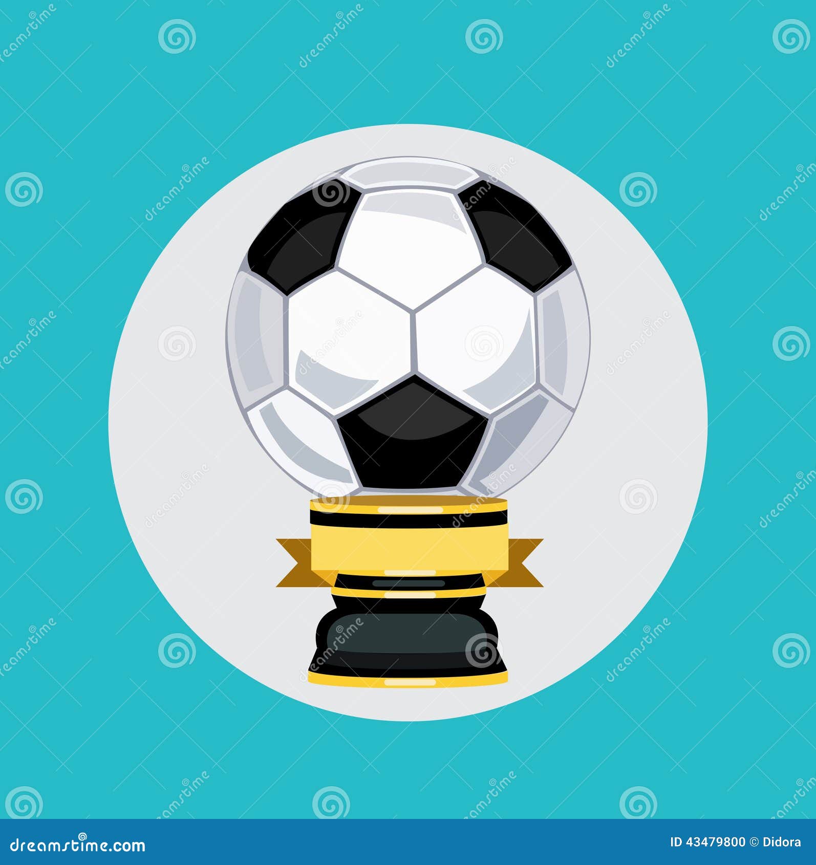 Football Trophy Flat Design Vector Stock Vector - Illustration of ...