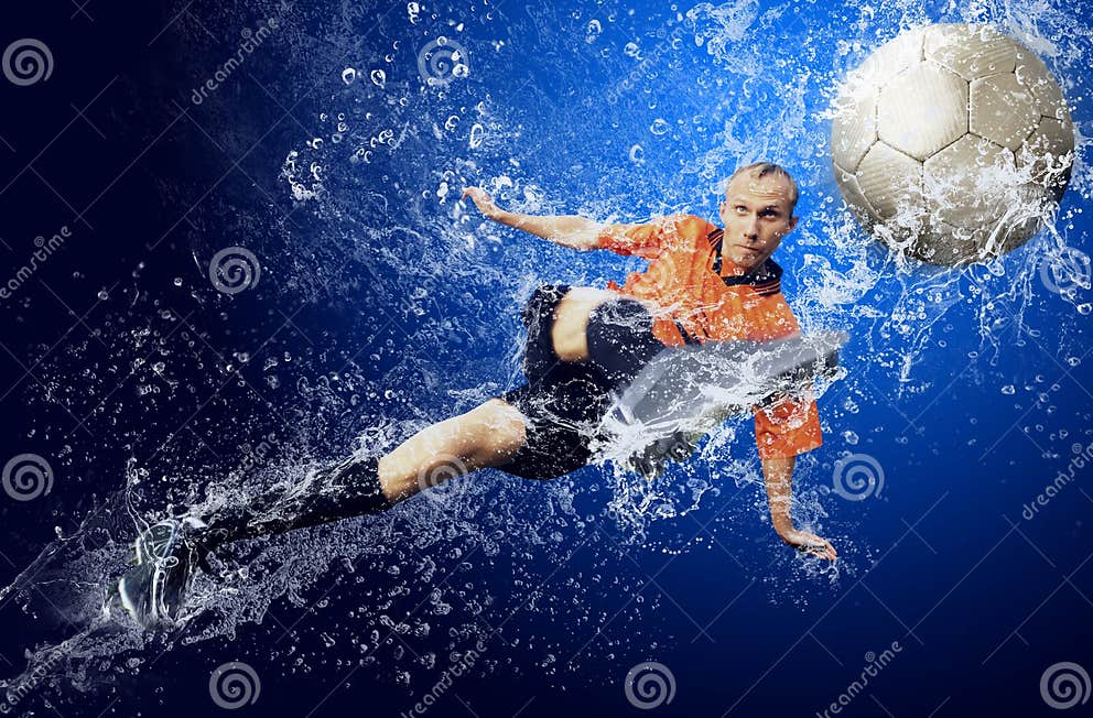 Football under water stock photo. Image of attribute - 11227606