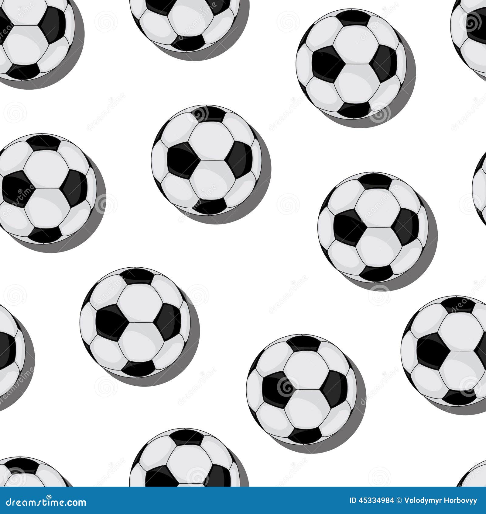 Football Vector Seamless Pattern Stock Vector - Illustration of goal ...