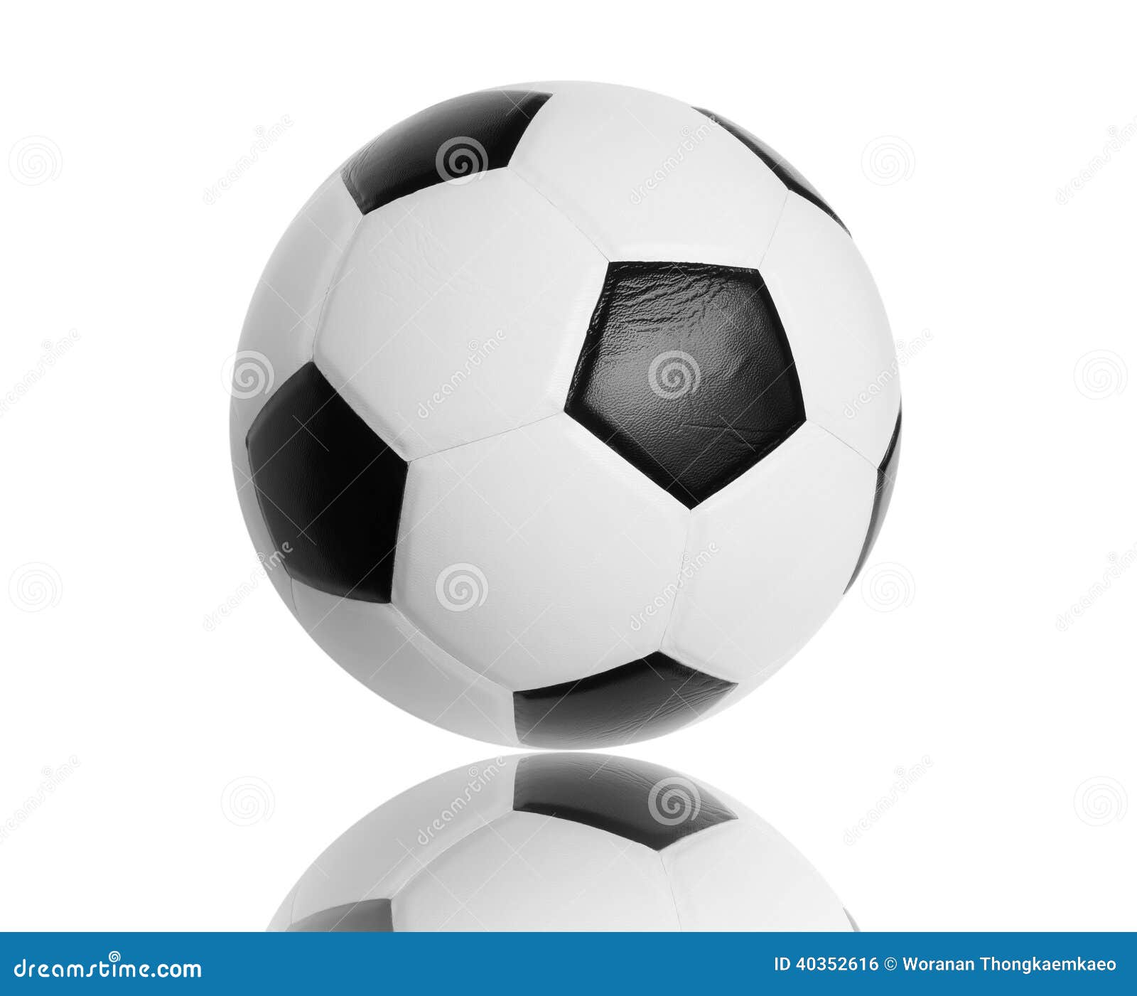 Football on white stock photo. Image of reflection, single - 40352616