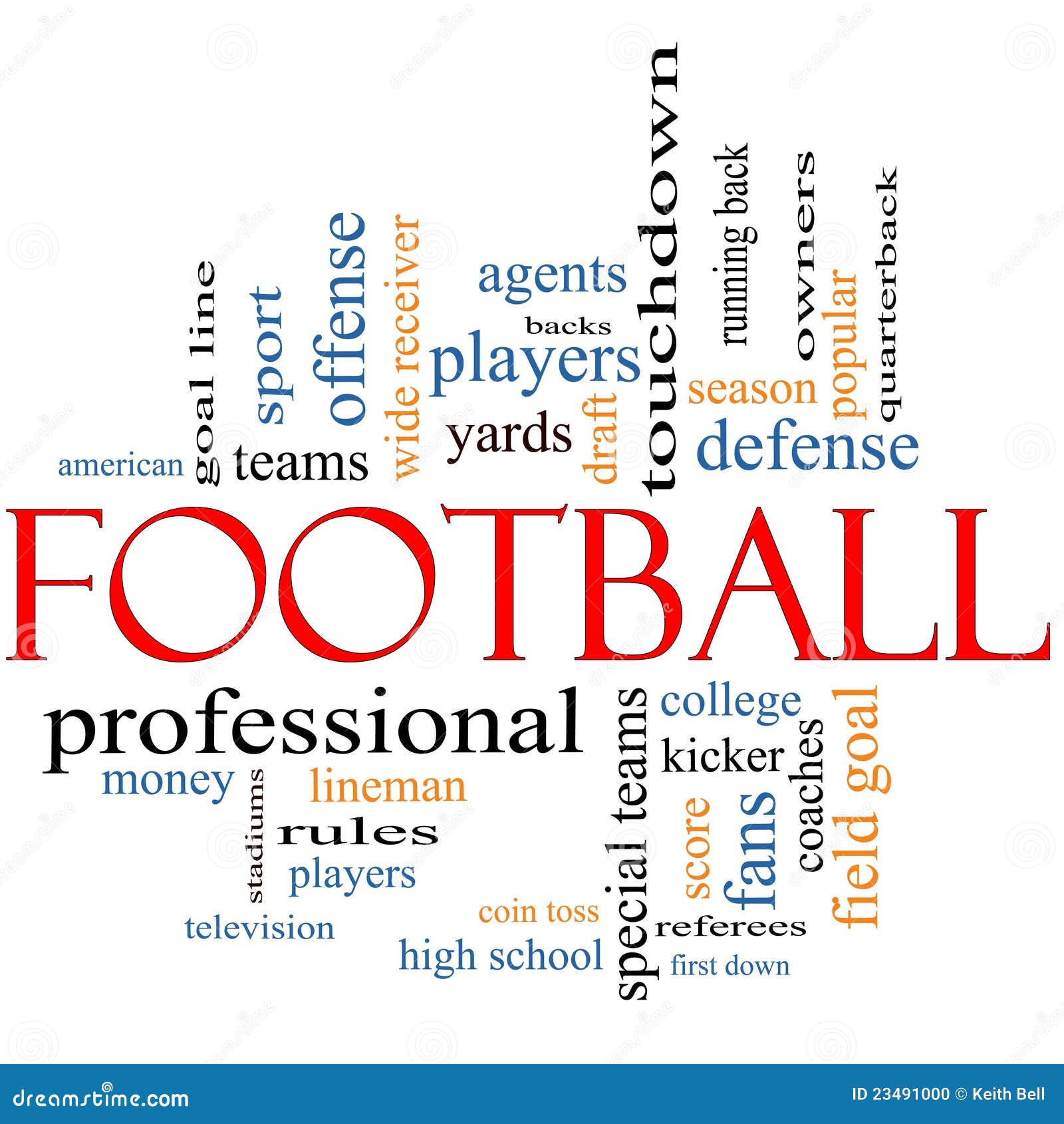 Football Word Cloud Concept Stock Illustration - Illustration of ...