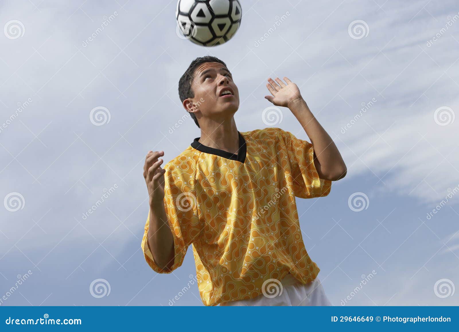 Footballer Heading The Ball Stock Image | CartoonDealer.com #29646649