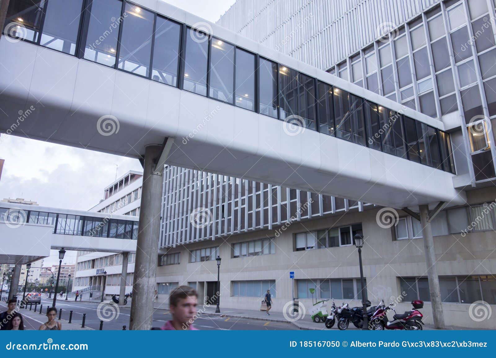 Footbridge Linking Two Buildings from the Outside Editorial Image ...