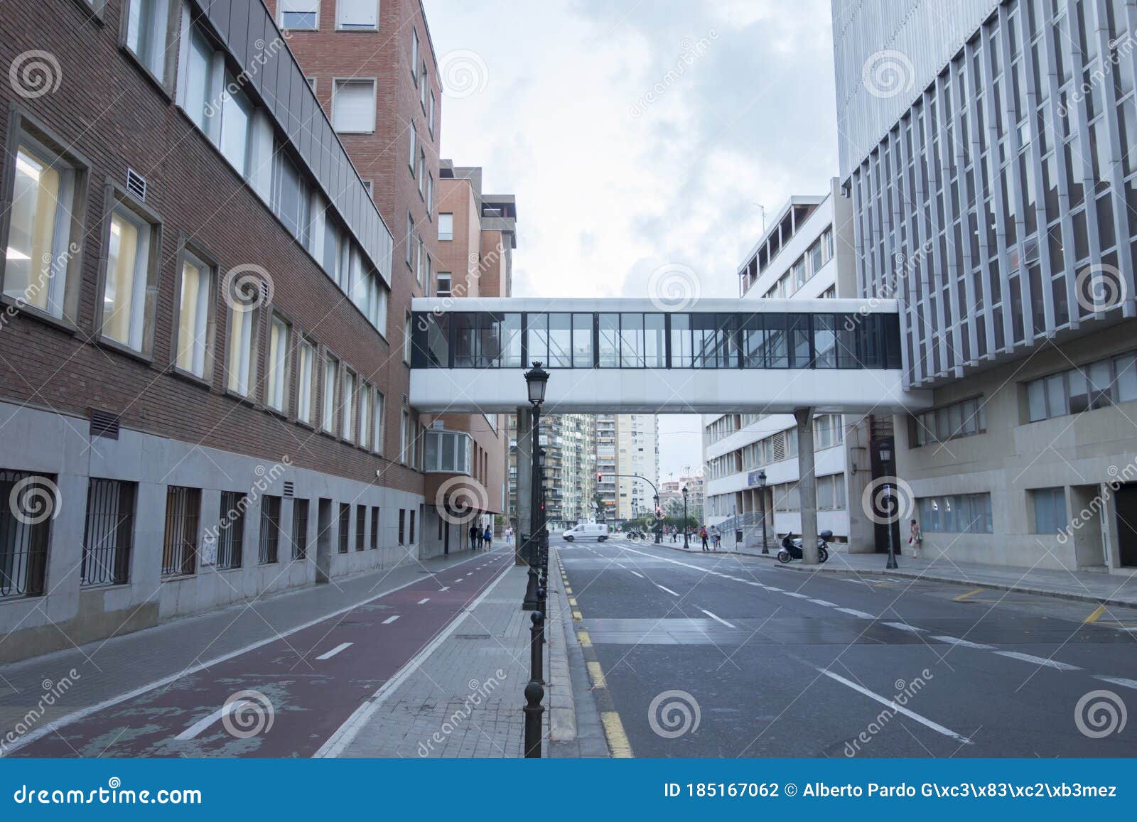 Footbridge Linking Two Buildings from the Outside Editorial Photography ...