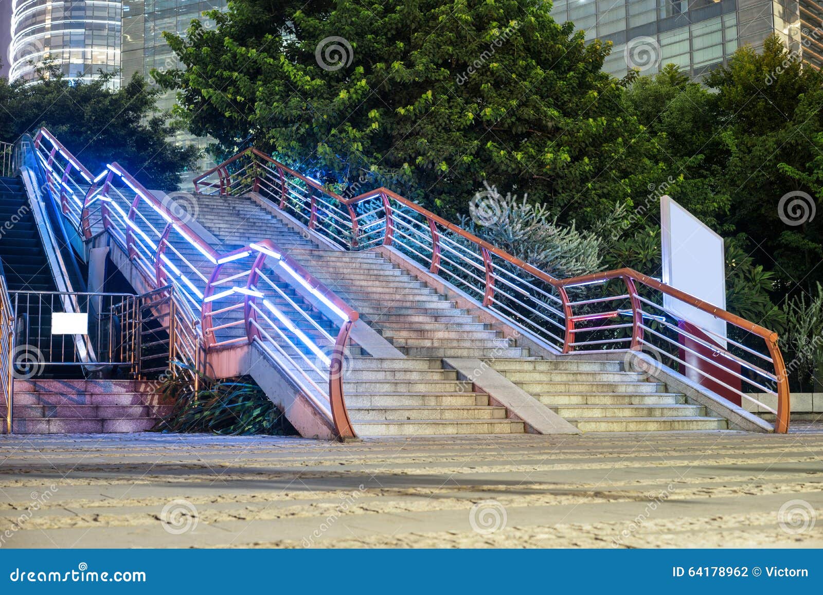 Footbridge stock photo. Image of building, contemporary - 64178962