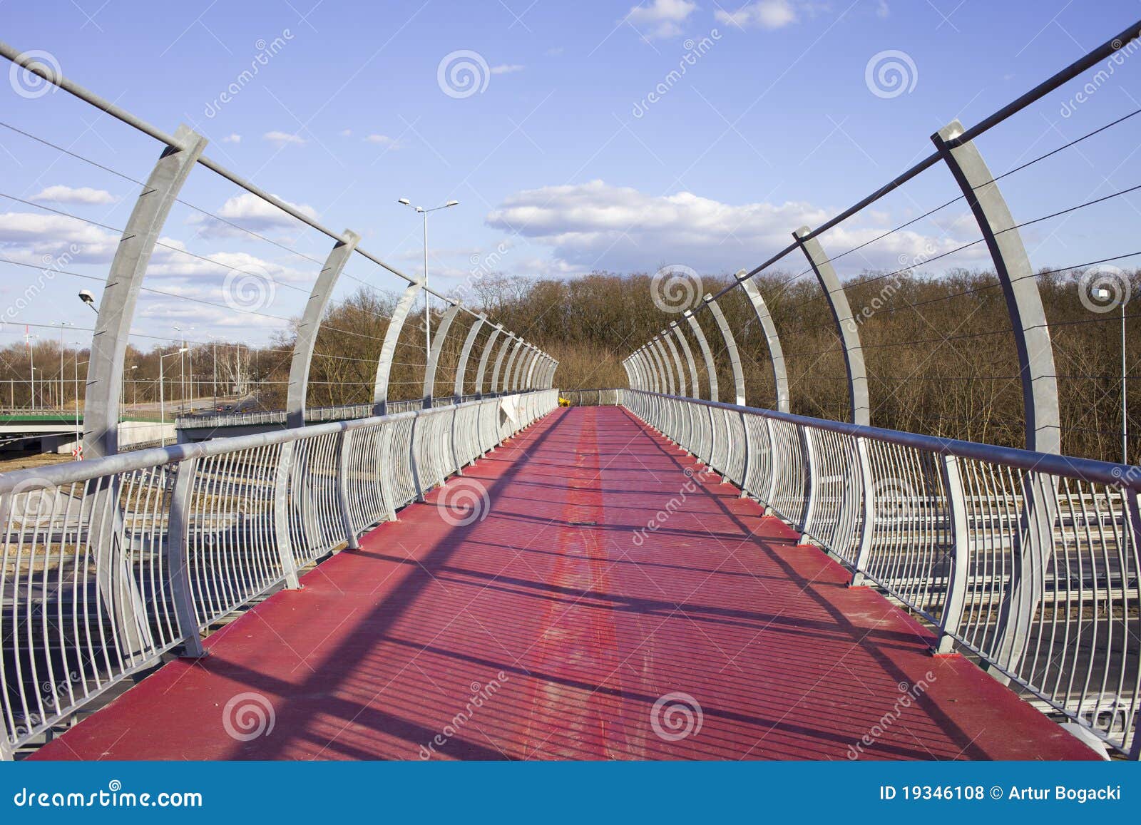 Footbridge on Motorway stock photo. Image of urban, viaduct - 19346108