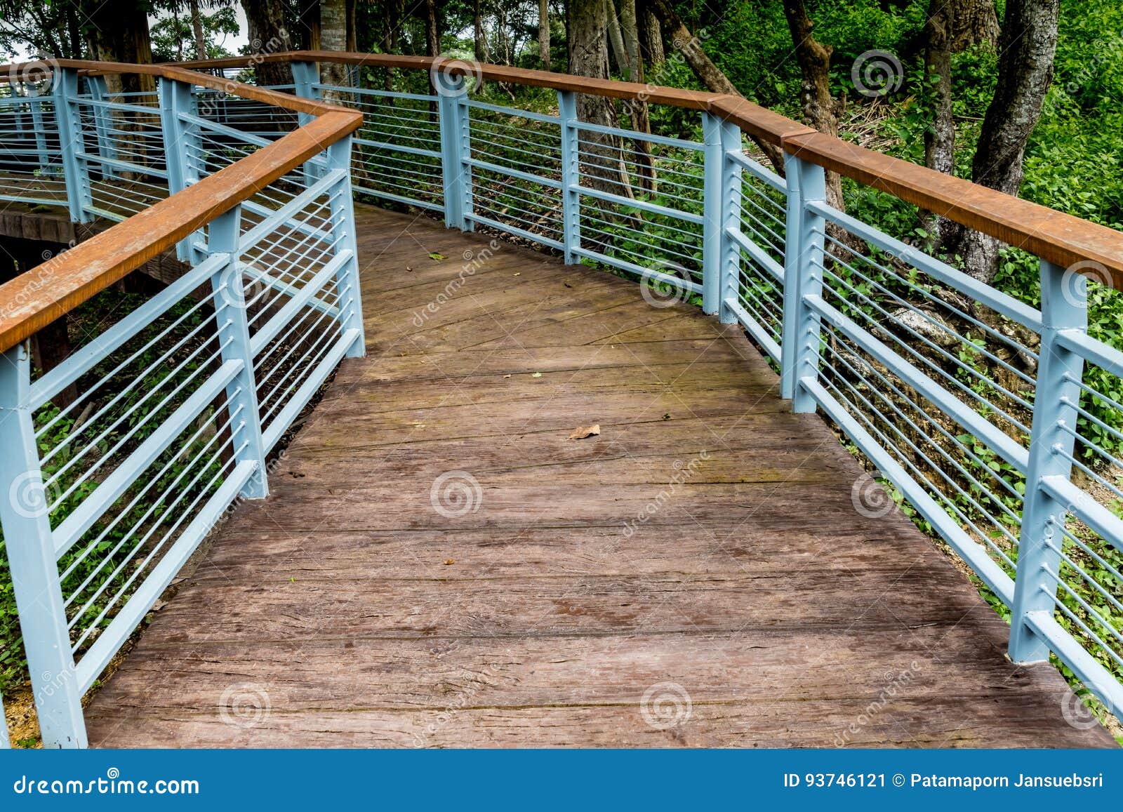Footbridge in the park stock image. Image of beautiful - 93746121