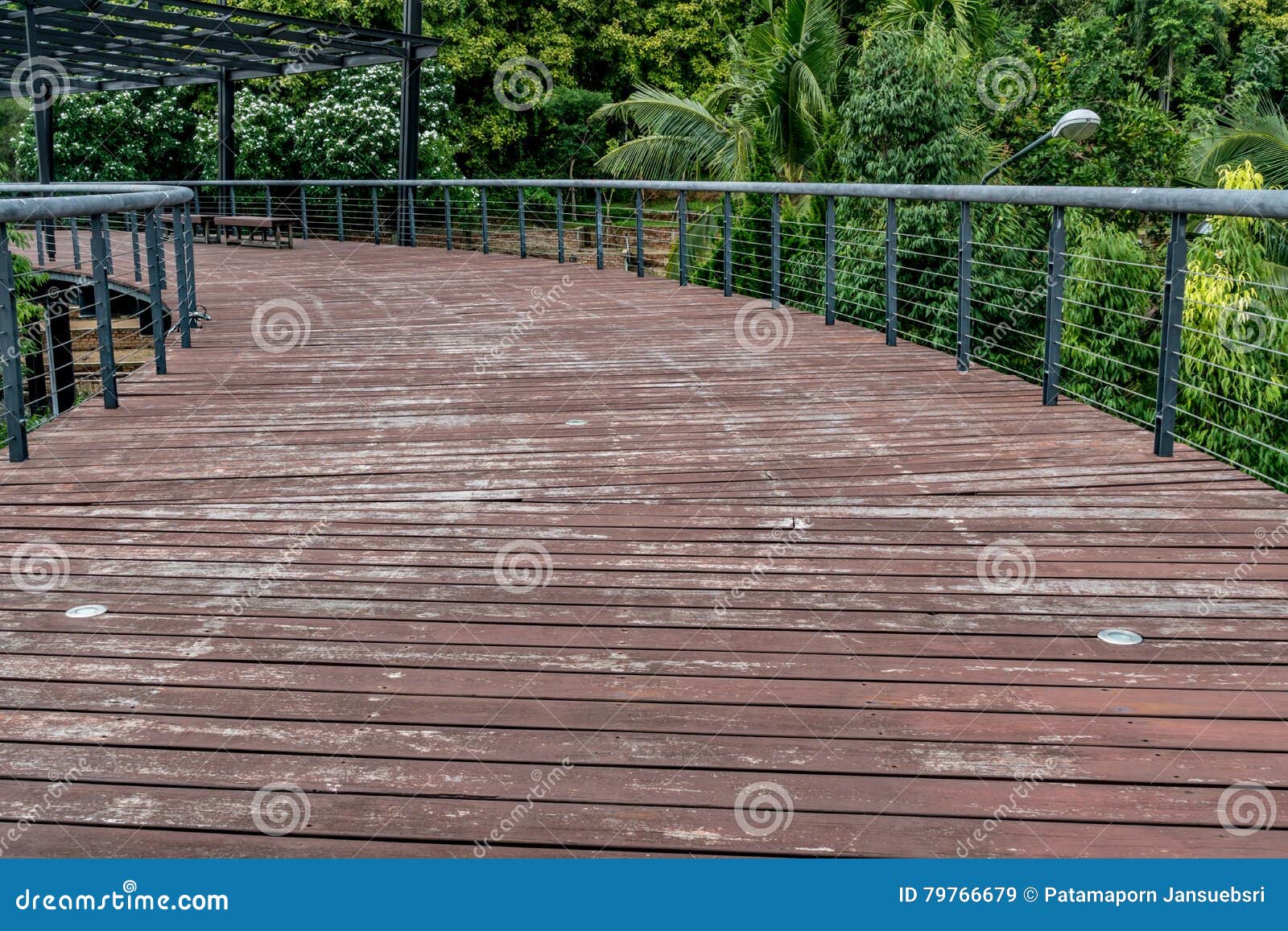Footbridge in the park stock image. Image of asia, outdoor - 79766679