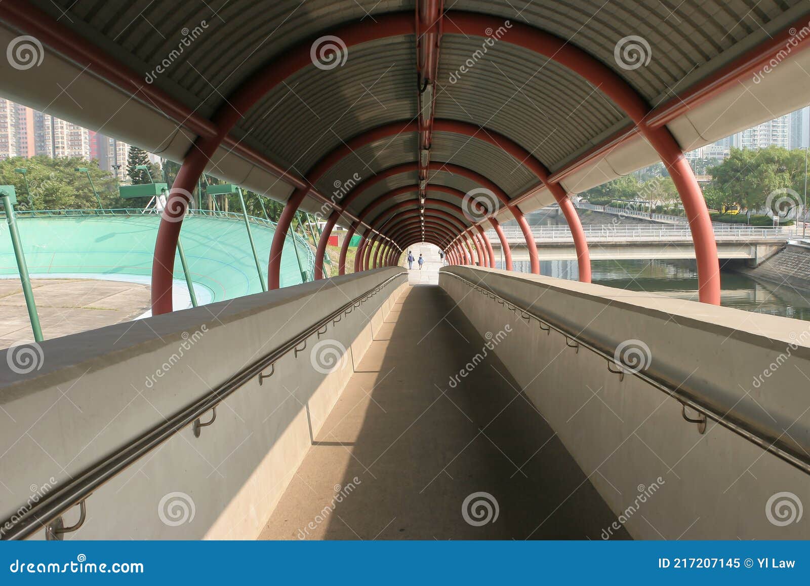 A Footbridge at Sha Tin, Hong Kong, Pedestrian Flyover Editorial Image ...