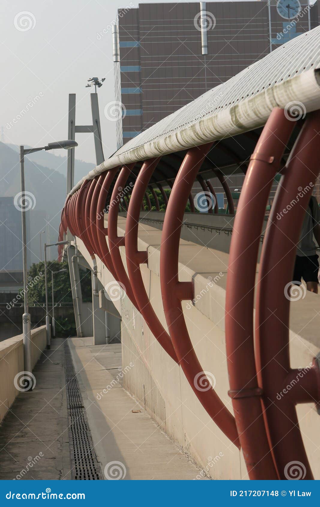 A Footbridge at Sha Tin, Hong Kong, Pedestrian Flyover Editorial Stock ...