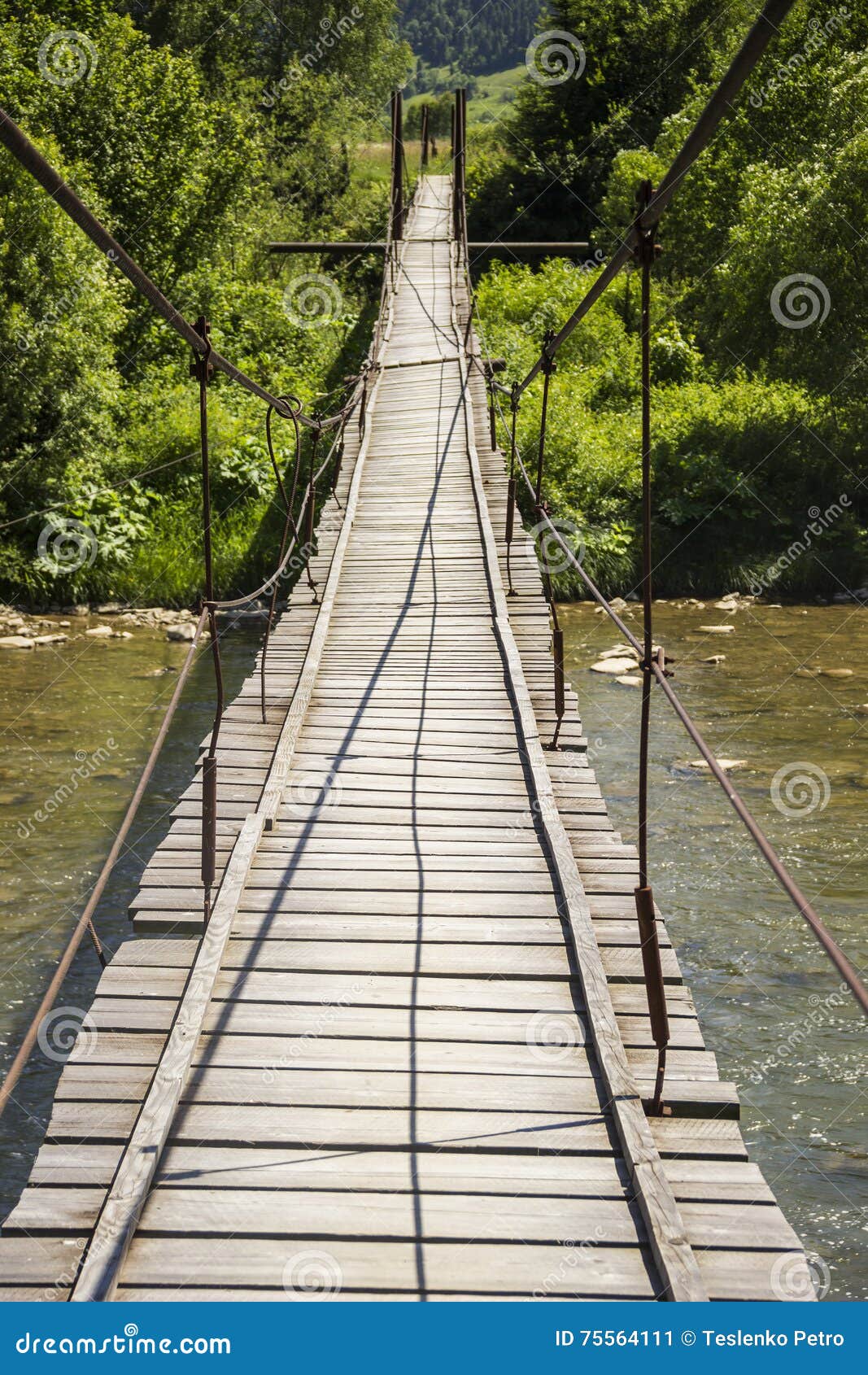 Footbridge stock image. Image of outdoors, ironwork, water - 75564111