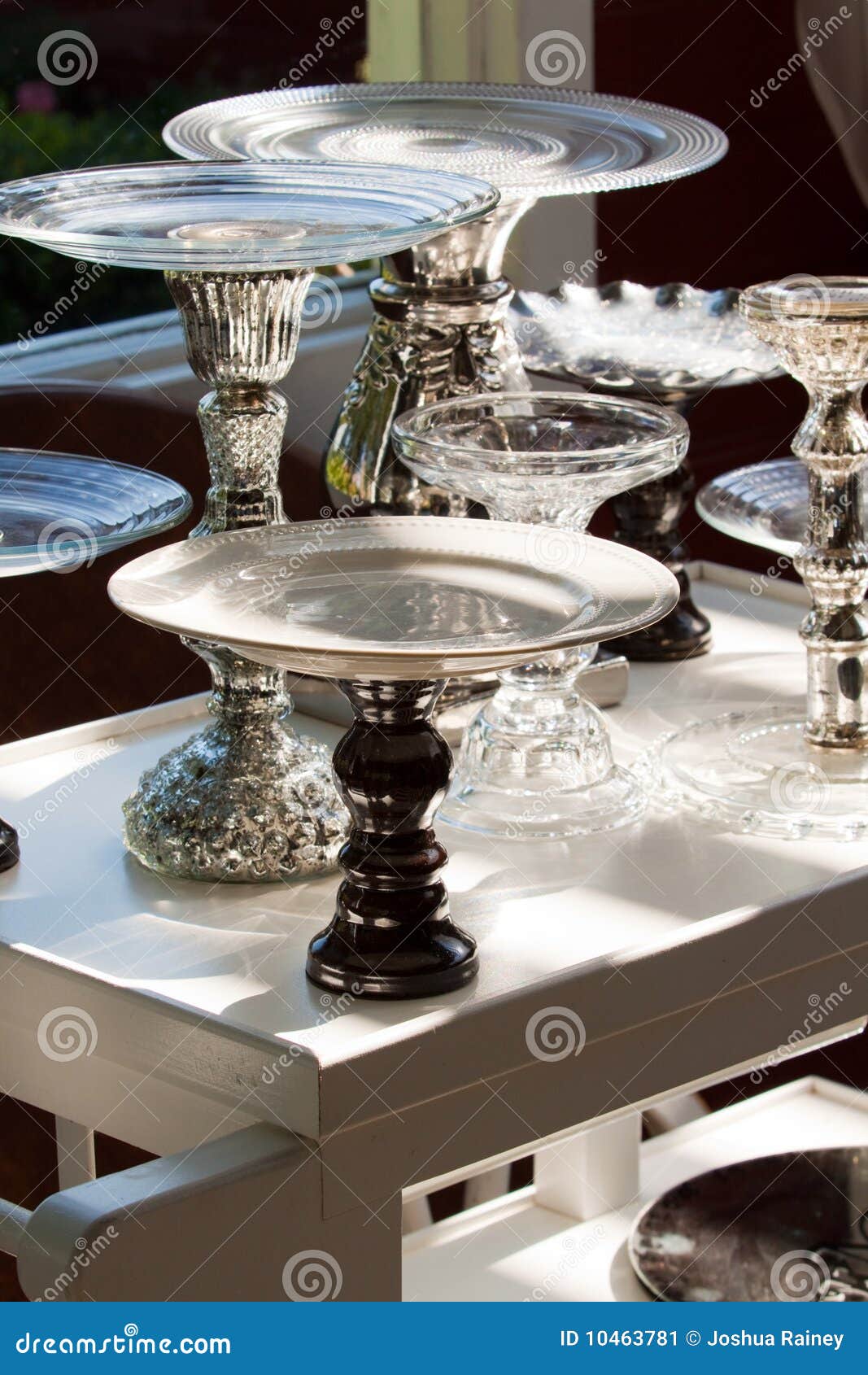 Footed Plates stock image. Image of serve, plate, form - 10463781