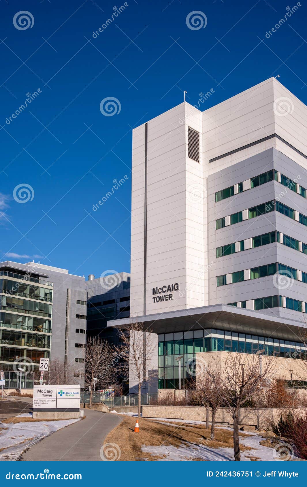 Foothills Hospital complex editorial photo. Image of tower - 242436751