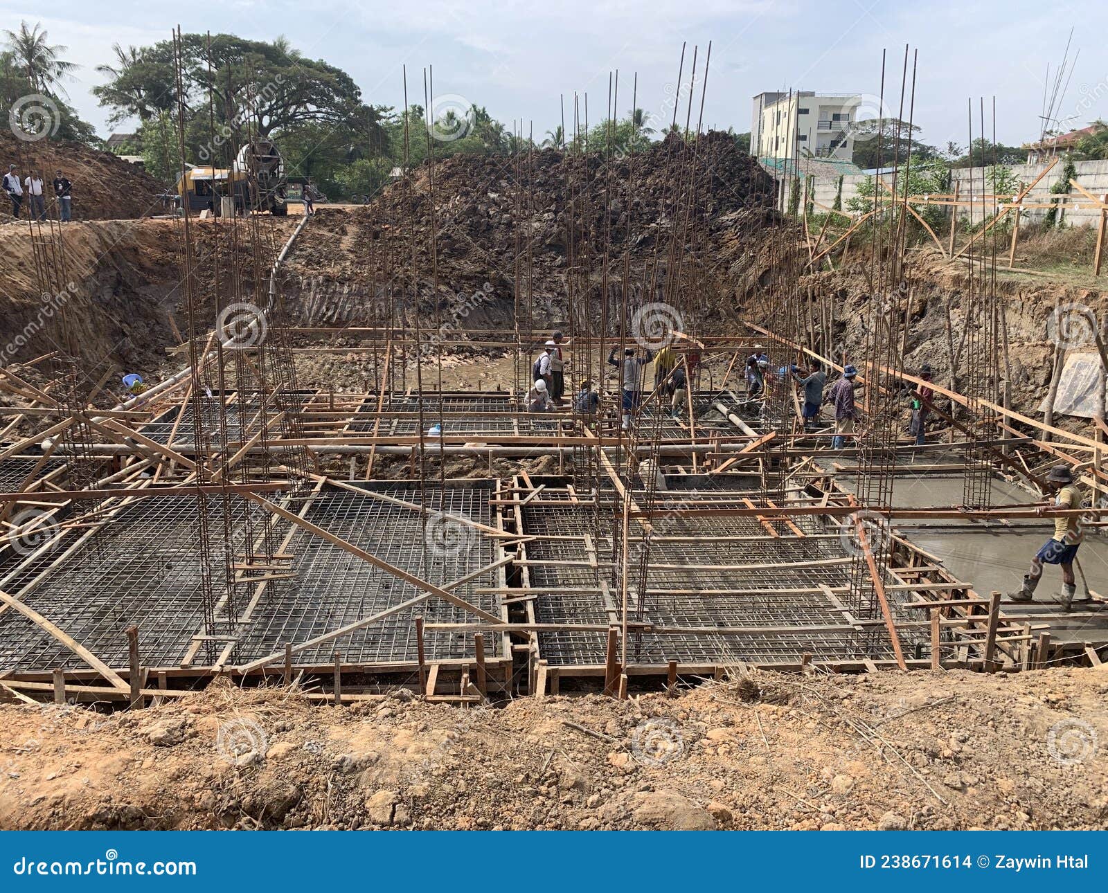 Footing ,Foundation,Construction,Hardcore Editorial Stock Image - Image ...