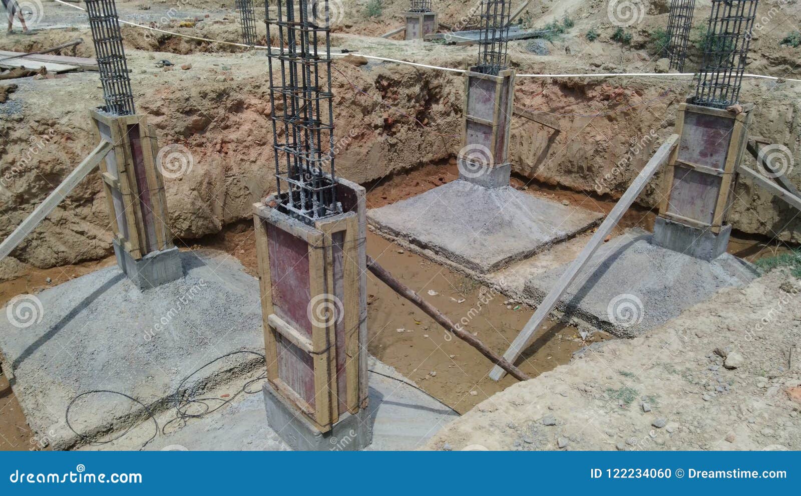 Footing stock photo. Image of combined, footing, construction - 122234060