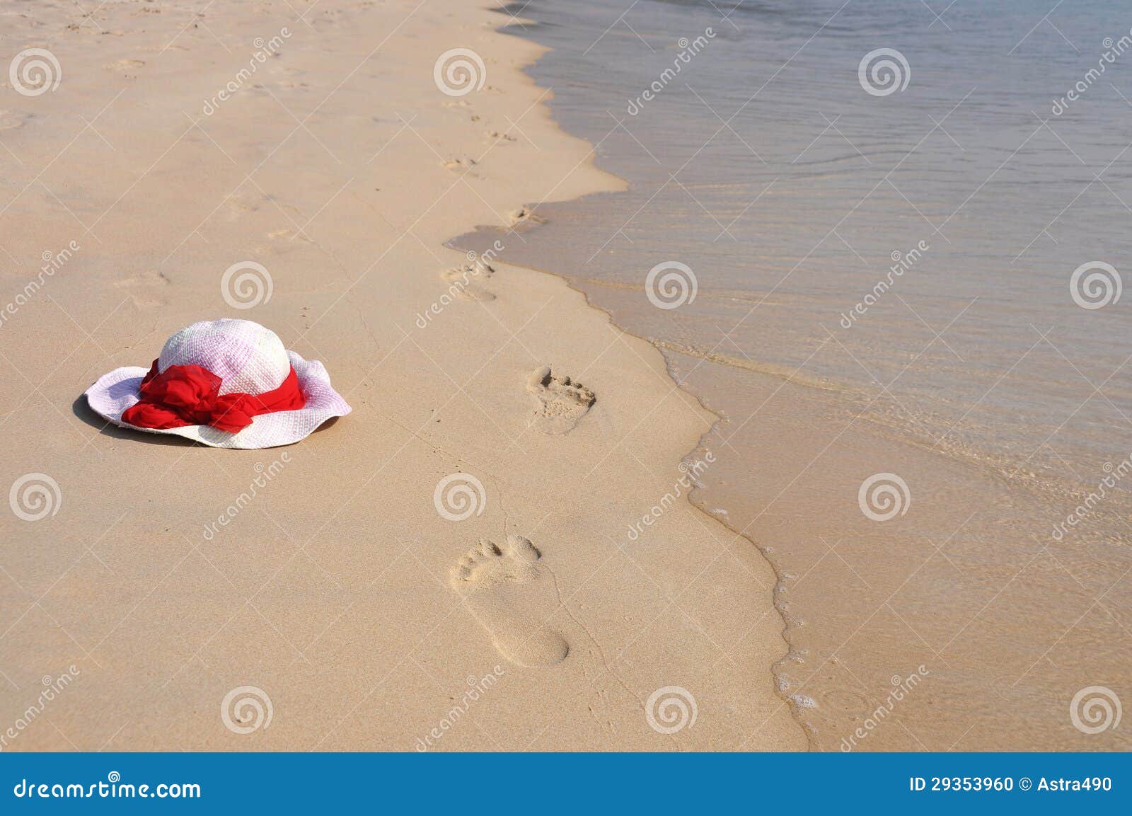 Footmarks on the beach stock photo. Image of purity, dint - 29353960