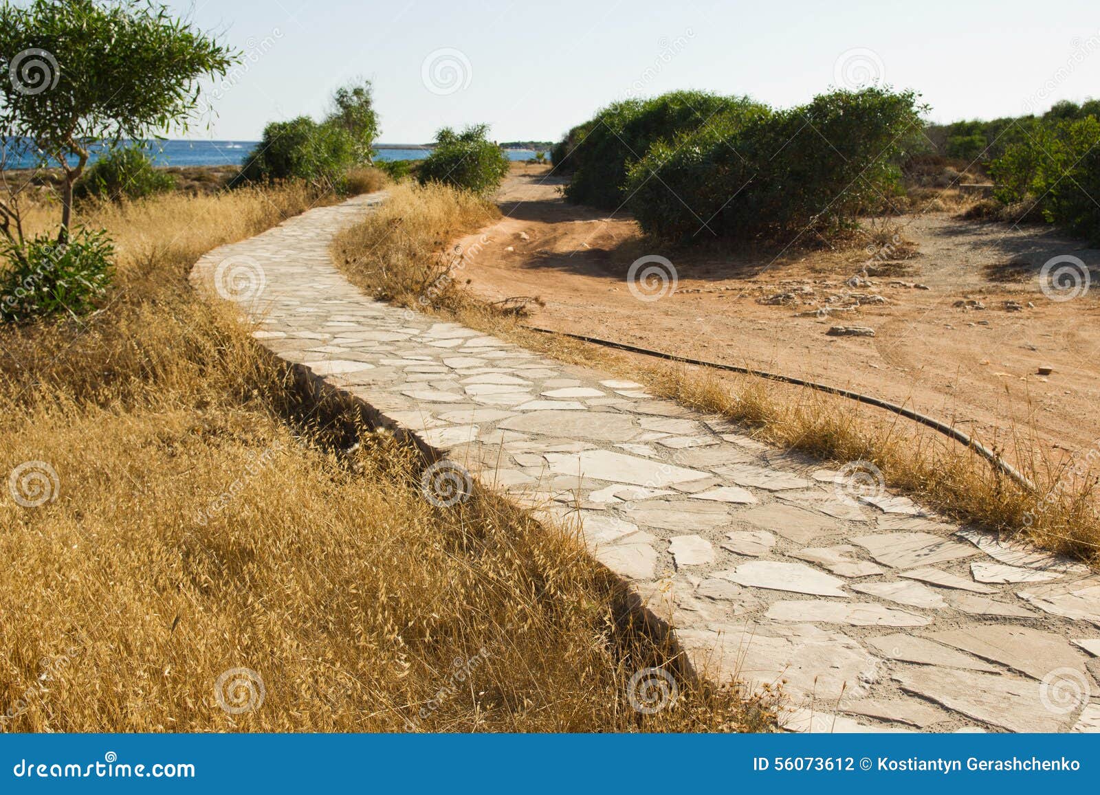 Footpath Along the Promenade by the Sea Stock Photo - Image of sunlight ...