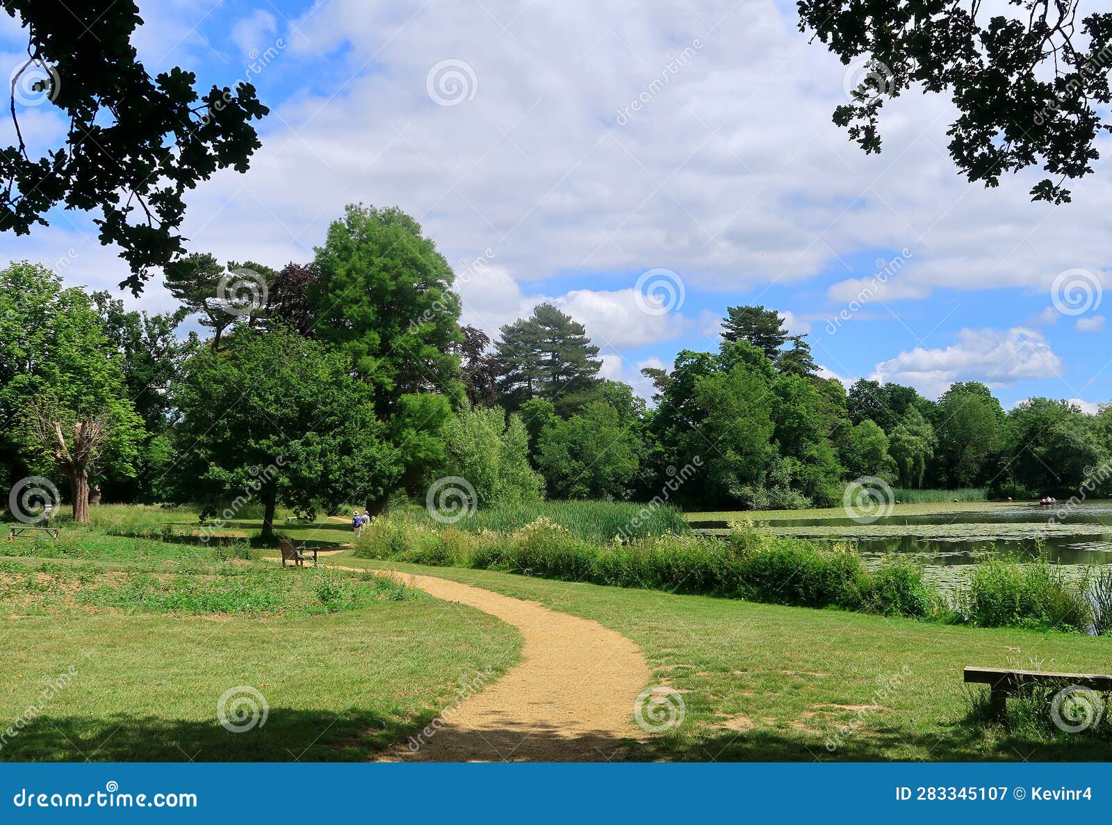 Footpath Alongside the River Eden in the Kent Countryside Stock Image ...