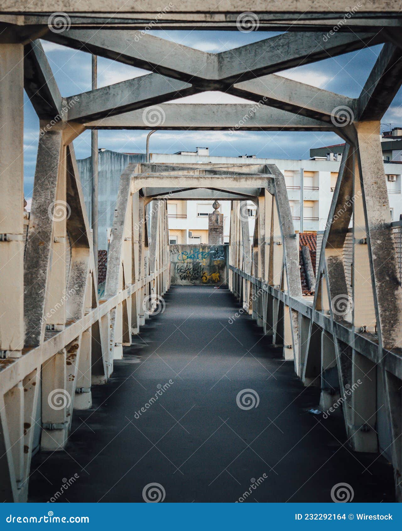 Footpath on the Bridge with an Abstract Structure Stock Photo - Image ...