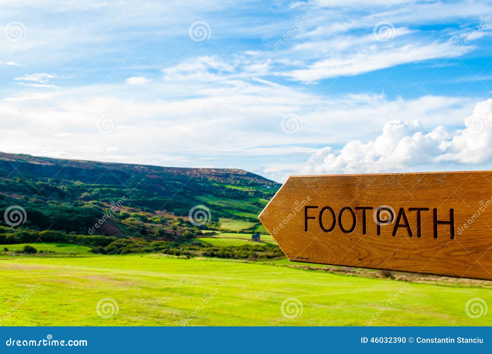 Footpath direction sign stock photo. Image of country - 46032390