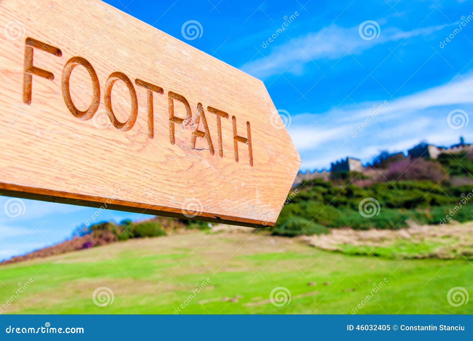 Footpath direction sign stock image. Image of signpost - 46032405
