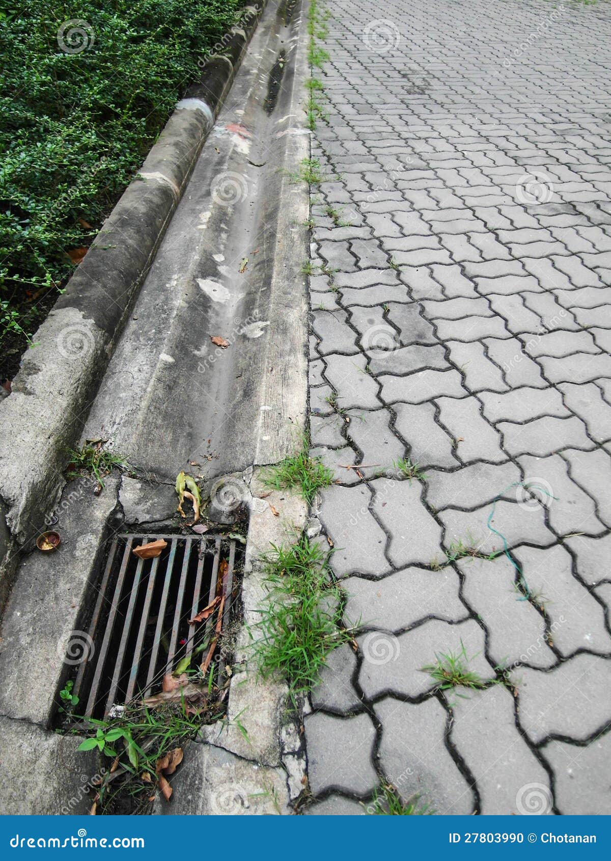 Footpath and drain stock photo. Image of bisect, garbage - 27803990