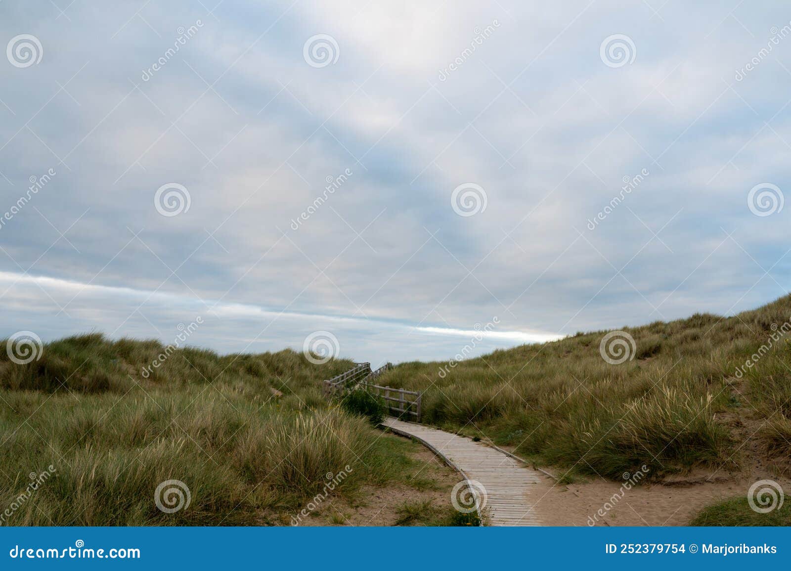 Footpath through the Dunes at Talacre, Flintshire, North Wales Stock ...