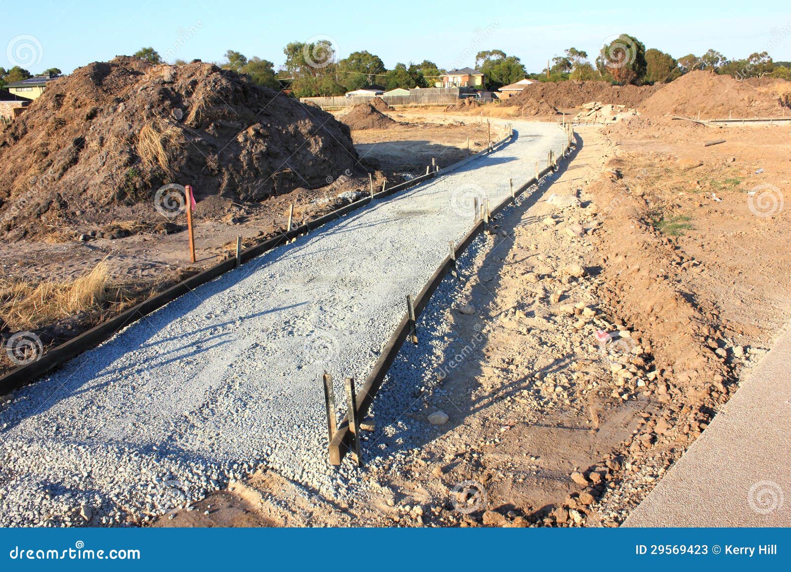 Footpath foundation stock image. Image of edging, foundation - 29569423