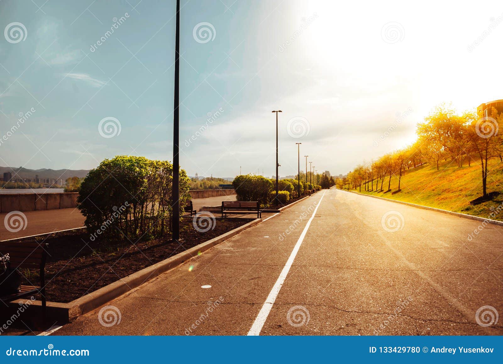 A Pedestrian Path Going into the Distance Stock Photo - Image of ...